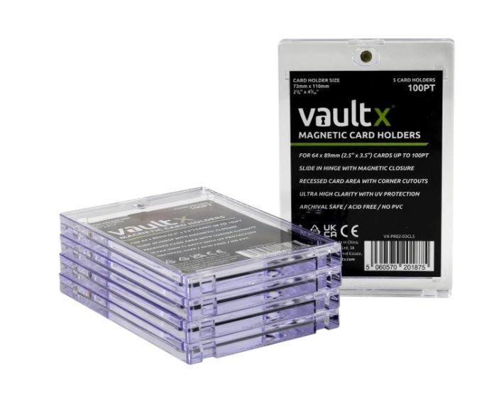 Vaultx 5 Magnetic Card Holders For 100pt Cards | Fazpack Ltd